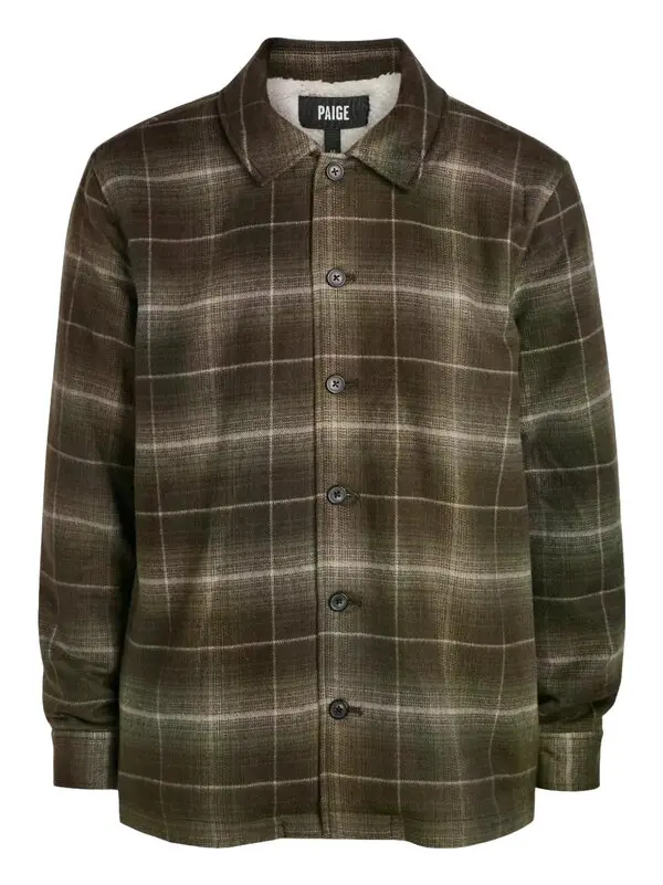 Paige Telford Plaid-pattern Button Shirt Jacket - Green