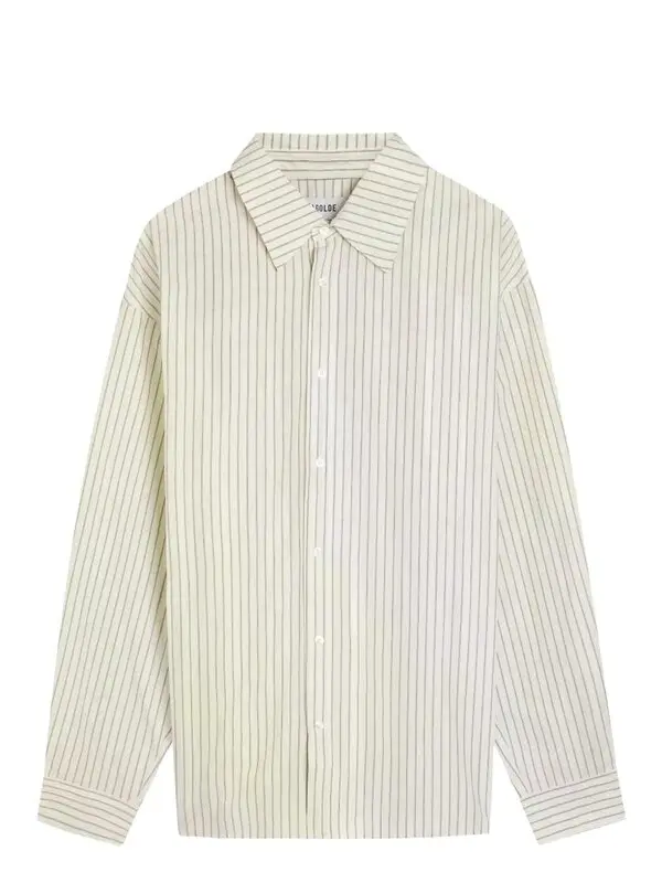 AGOLDE Striped Button Shirt - Neutrals