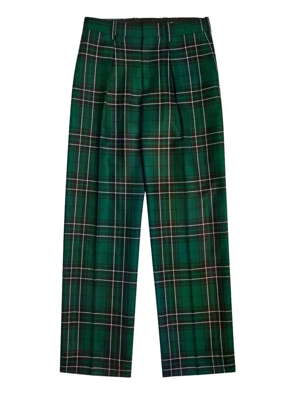 JW Anderson Tartan Trousers - Green
