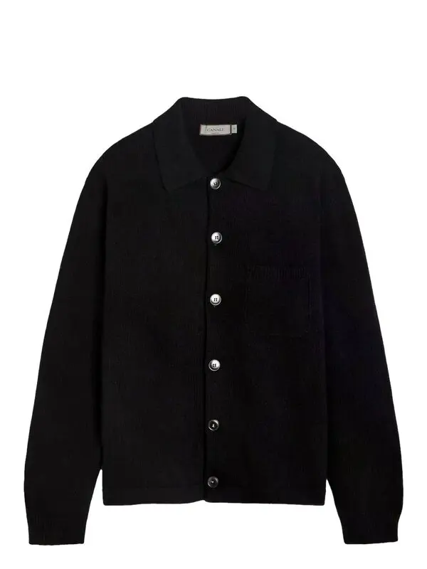 Canali Buttoned Cardigan - Black
