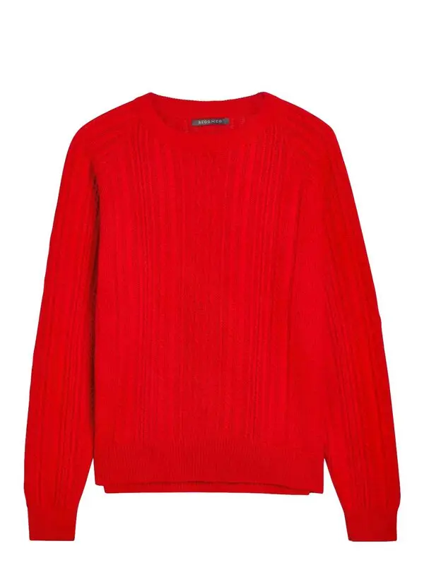 BEGG X CO Cable-knit Crew-neck Sweater - Red