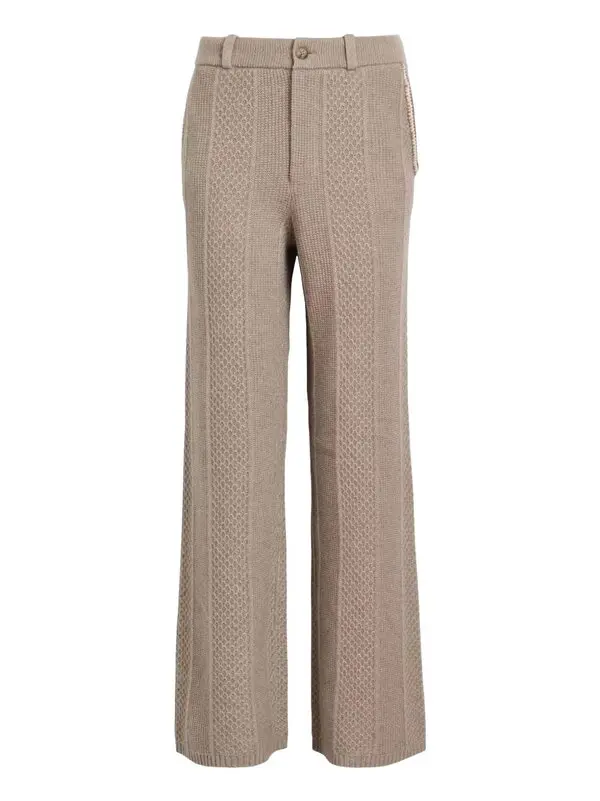 Guest In Residence Textured Wide Leg Trousers - Neutrals