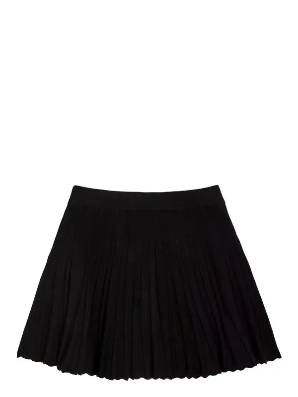 LoveShackFancy Pleated Mini Skirt - Black