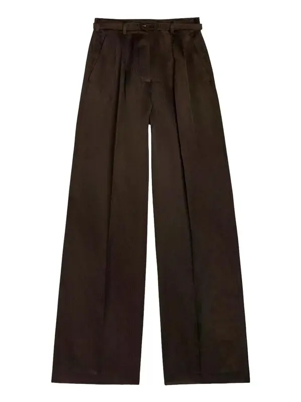 Gabriela Hearst Belted Wide Leg Trousers - Brown