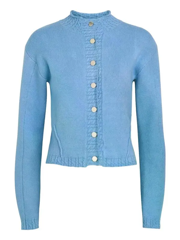 NEVER FULLY DRESSED Buttoned Long-sleeve Cardigan - Blue