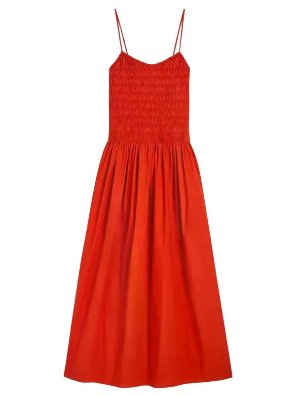 Faithfull The Brand Araceli Shirred Maxi Dress - Red