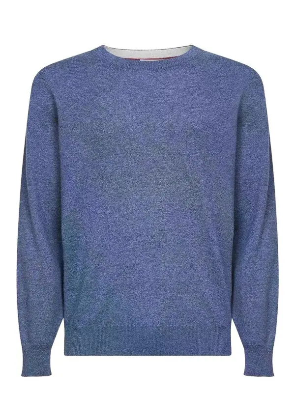Brunello Cucinelli Ribbed Crewneck Sweater - Blue