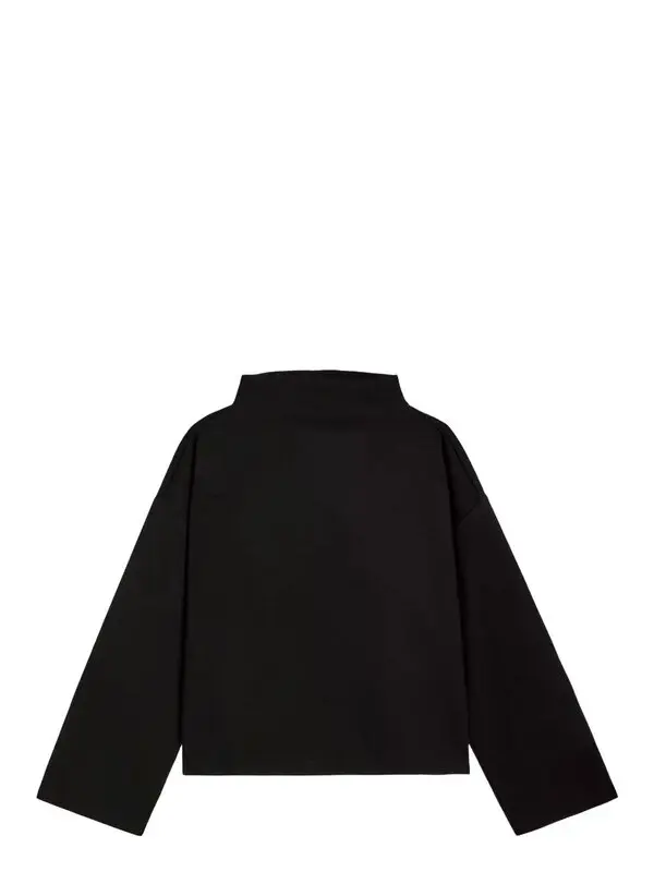 Eileen Fisher Funnel-neck Knit Sweater - Black
