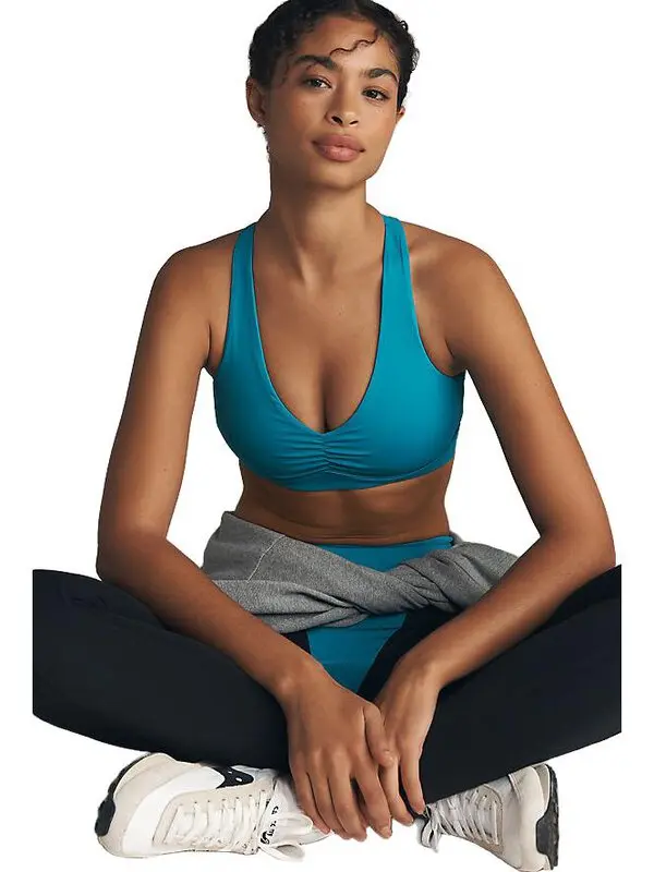 DAUGHTER LESSONS Retrofit Sports Bra Top - Blue Green