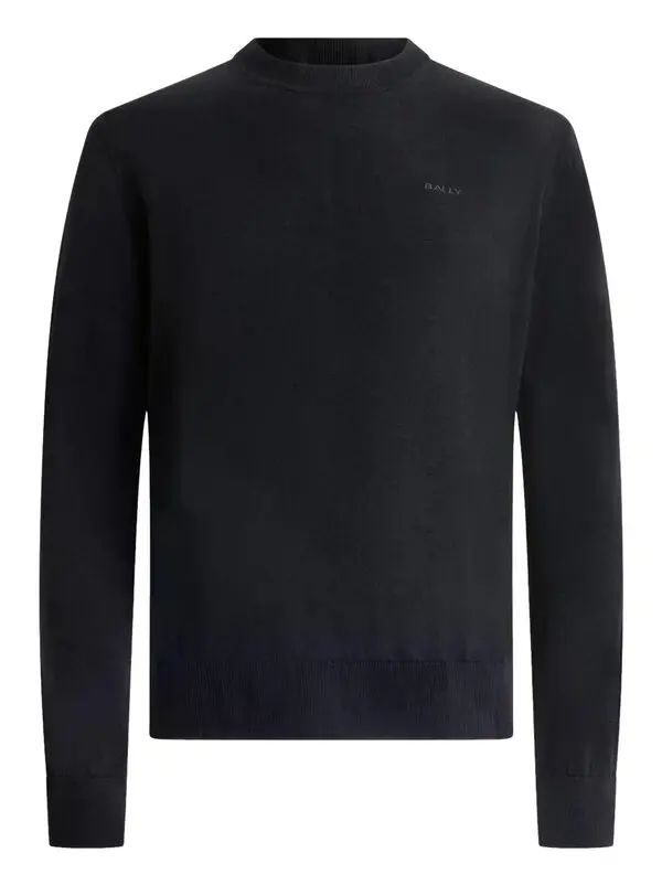 Bally Crew Neck Wool Sweater - Black