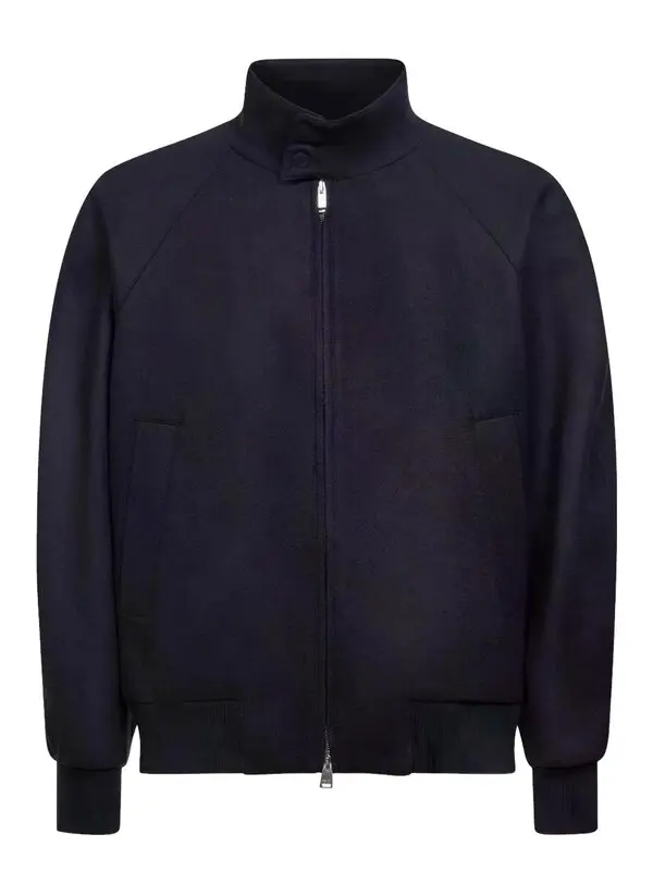 Fendi Embossed Patch Zip Jacket - Blue