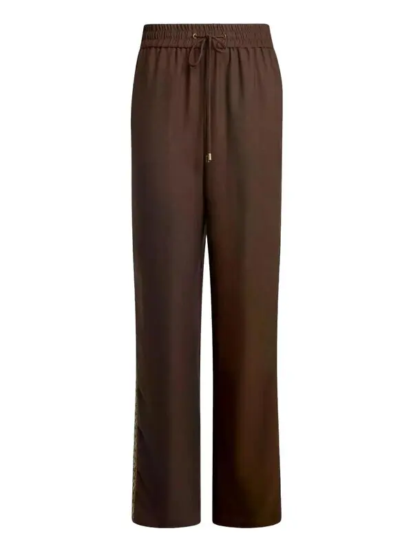 Etro Wide-leg Trousers With Drawstring - Brown
