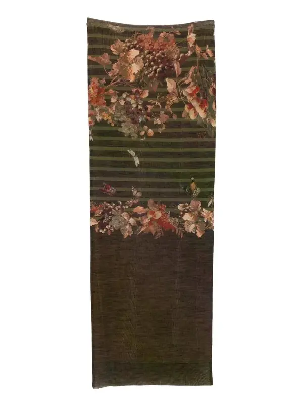 Jean Paul Gaultier Floral-print Skirt - Brown