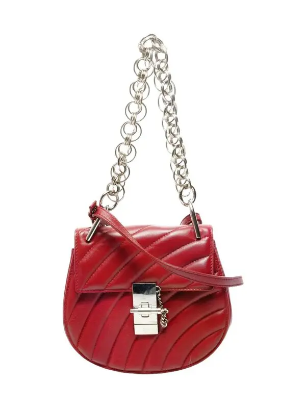 Chloé 2014-2025 Drew Bijou Quilted Cross Body Bag - Red