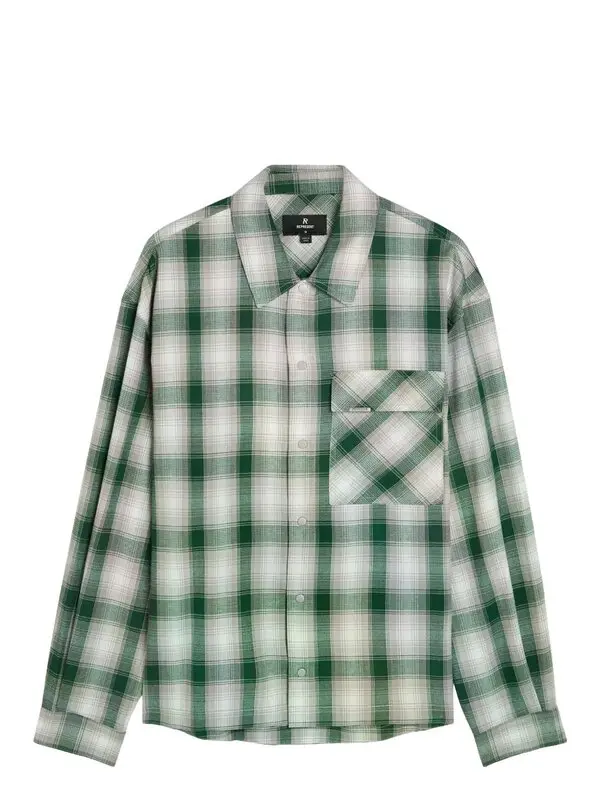 REPRESENT Check-pattern Shirt - Green