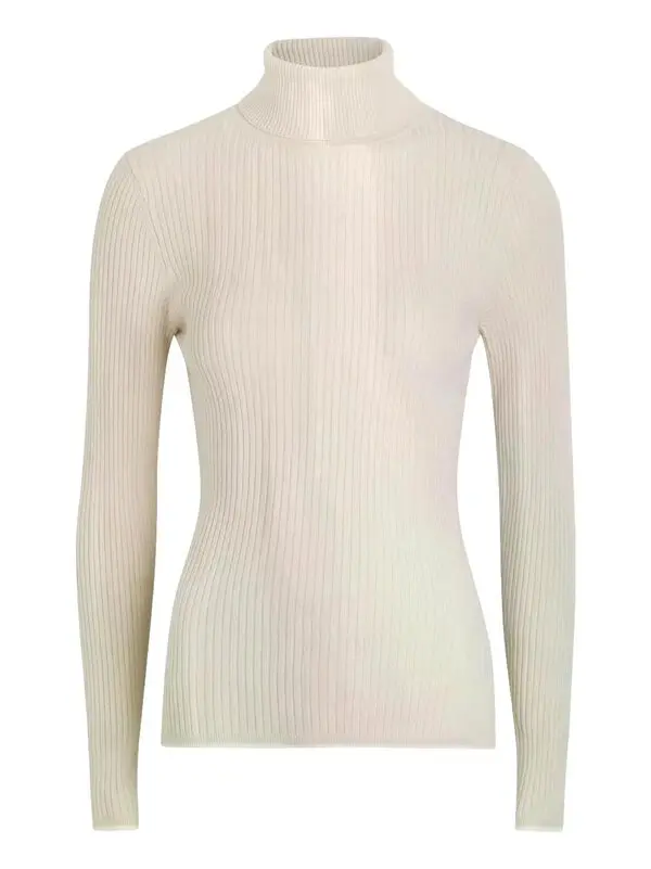 Varley Ravena Ribbed Roll-neck Top - Neutrals