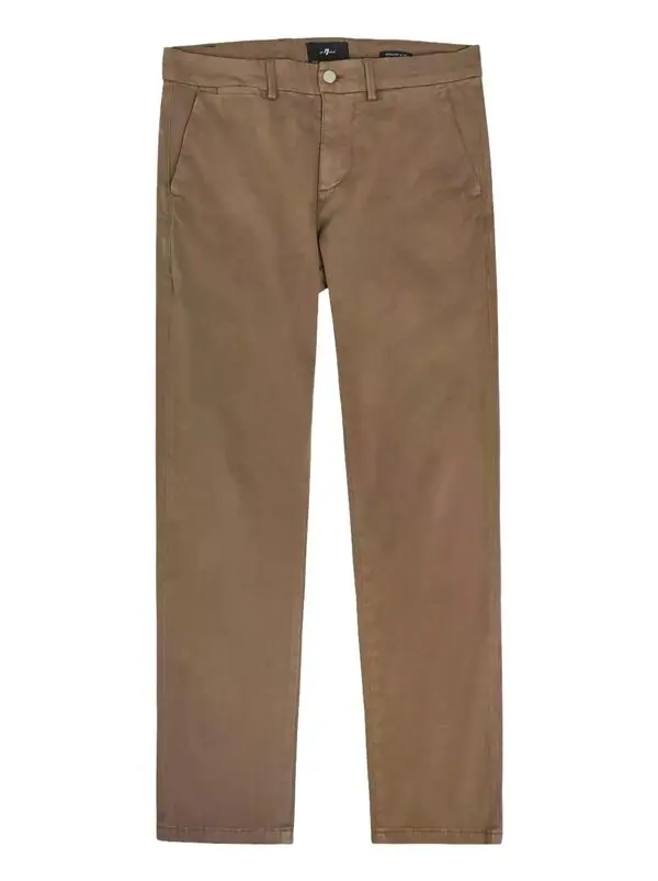 7 For All Mankind Mid-waist Slim Trousers - Brown