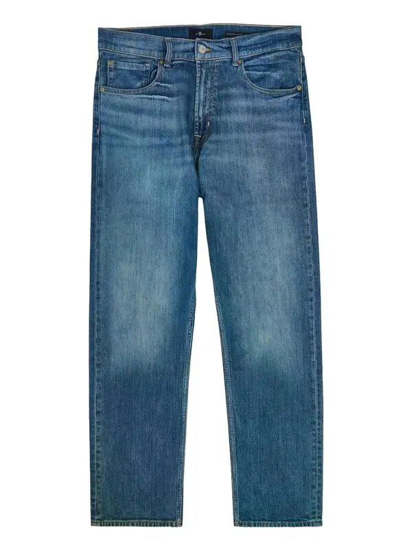 7 For All Mankind Five-pocket Straight Jeans - Blue