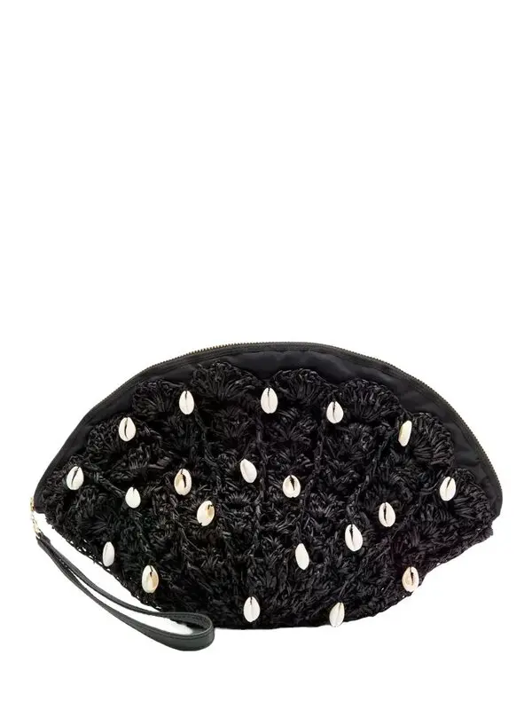 SENSI STUDIO Seashell-embellished Clutch - Black