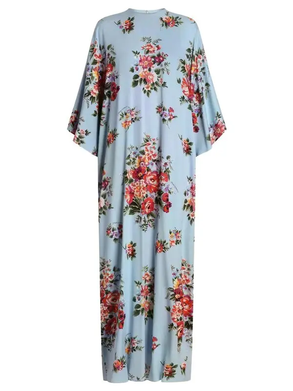 Dolce & Gabbana Floral Print Dress - Blue