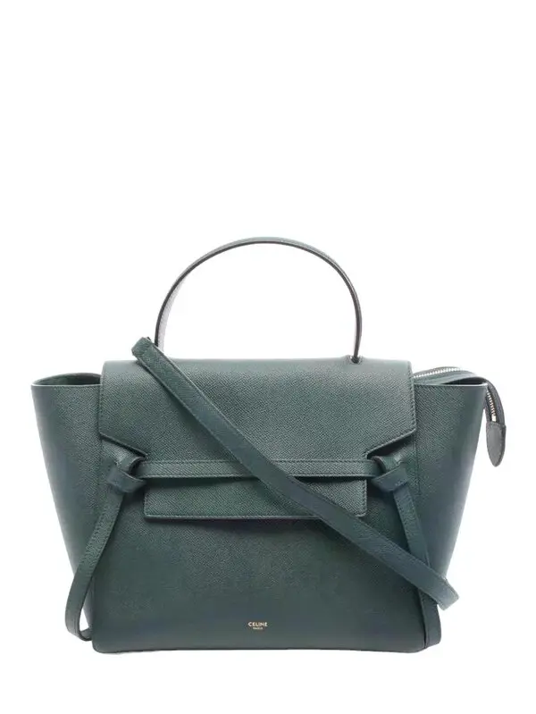 Celine Mini Grained Calfskin Belt Bag Satchel - Green