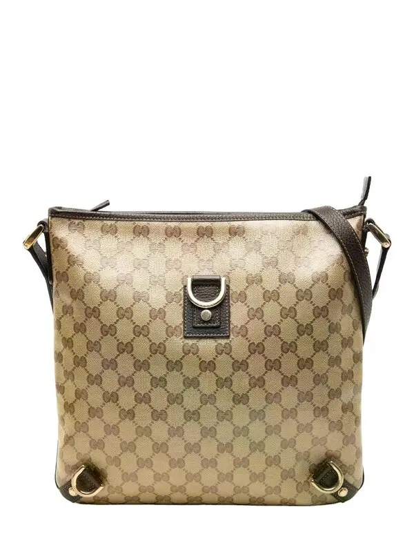 Gucci Gg Crystal Abbey D-ring Crossbody Bag - Brown