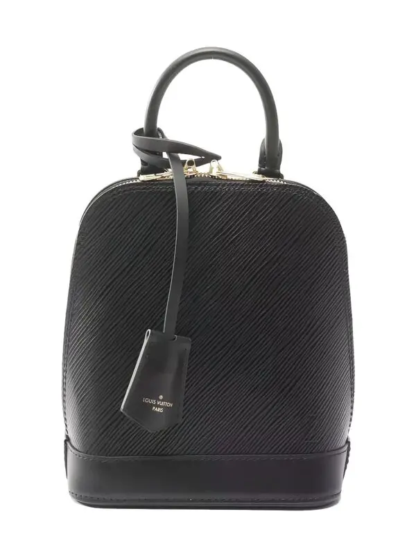 LOUIS VUITTON 2010s Alma Leather Backpack - Black