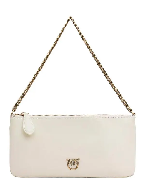 Pinko Logo Chain Tote Bag - Neutrals