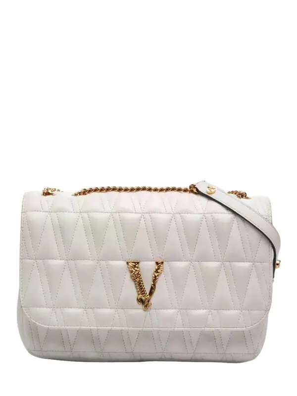 Versace 2019 Virtus V Crossbody Bag - White