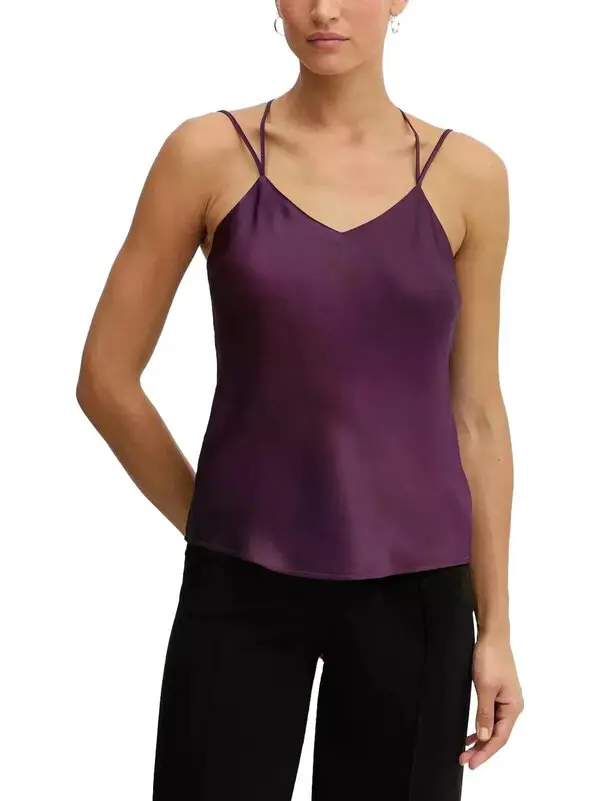 TWINSET V-neck Strap Top - Purple