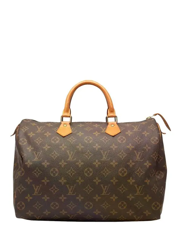 LOUIS VUITTON 1992 Monogram Speedy 35 Boston Bag - Brown