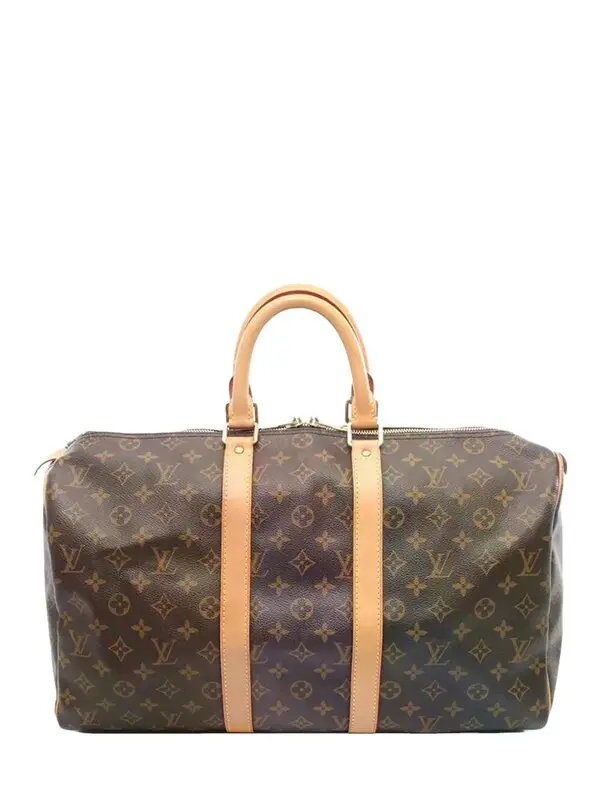 LOUIS VUITTON 2003 Monogram Keepall 45 Travel Bag - Brown