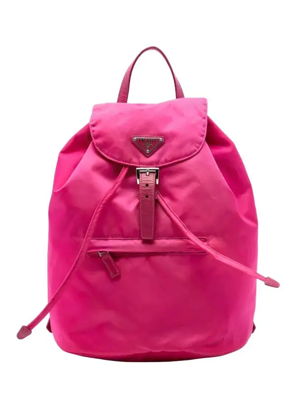 Prada 2013-2025 Tessuto Drawstring Backpack - Pink