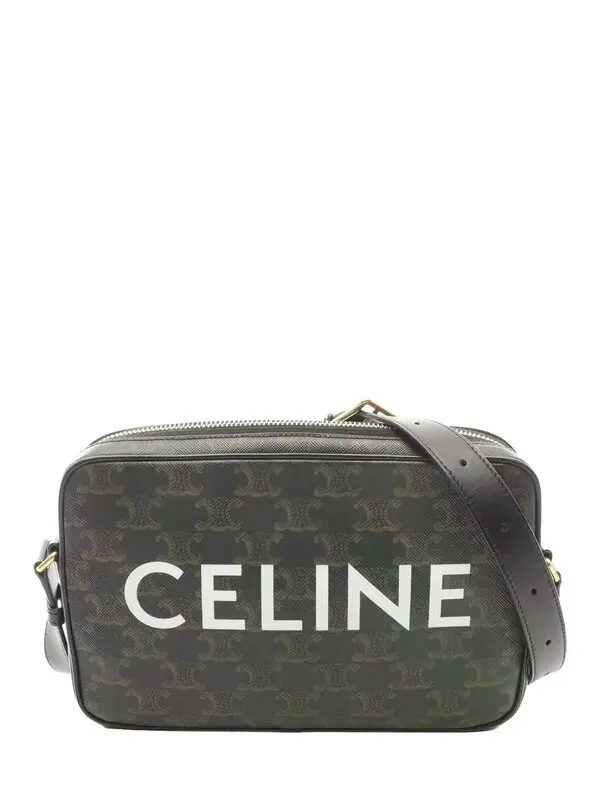 Celine 2010s Medium Triomphe Cross Body Bag - Brown