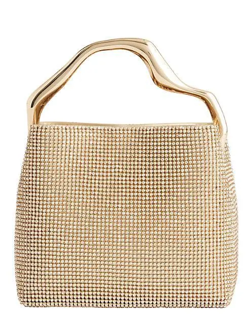 Cult Gaia Solene Rhinestone-embellished Mini Bag - Sand Dollar