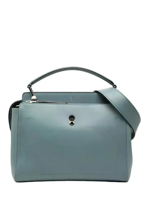Fendi 2000-2010 Medium Leather Dotcom Satchel - Blue