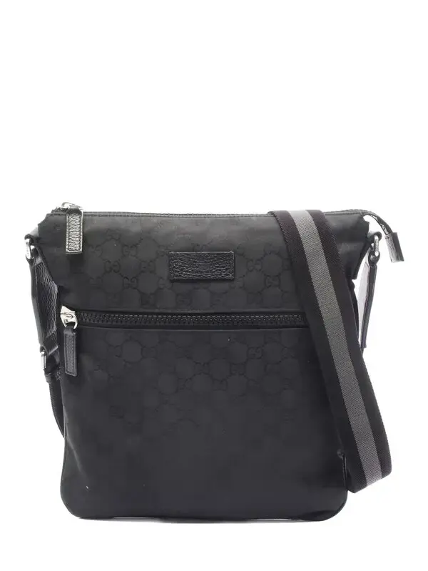 Gucci Gg-motif Shoulder Bag - Black
