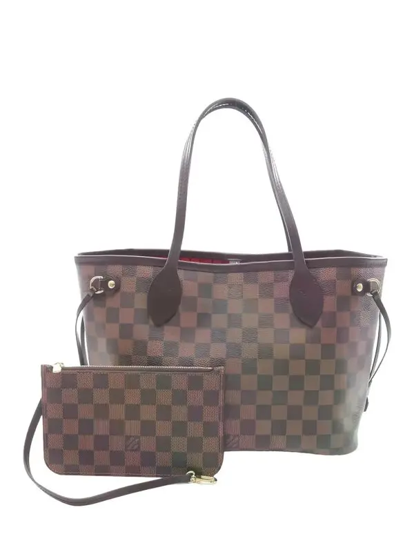 LOUIS VUITTON 2010s Pm Neverfull Damier Tote Bag - Brown