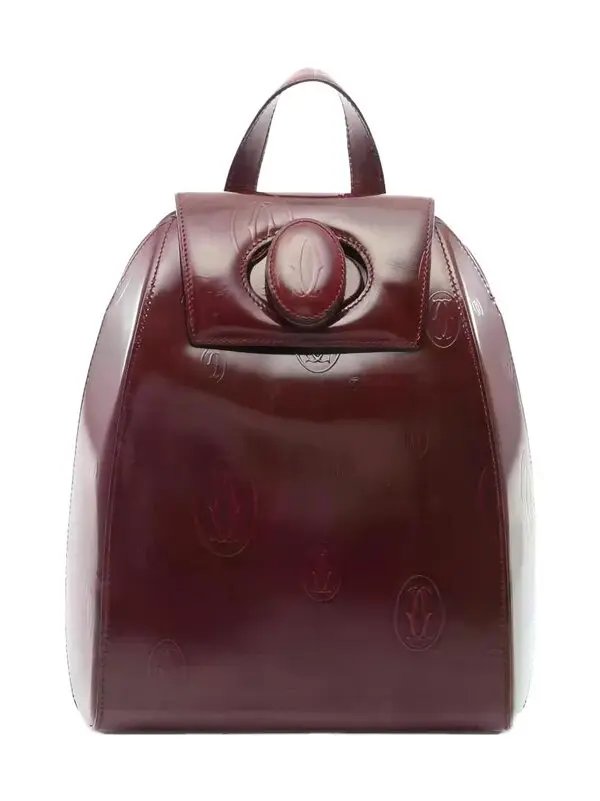 CARTIER Leather Pattern Backpack - Red