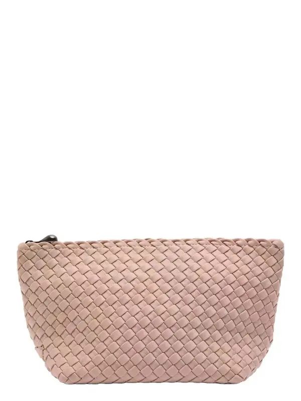 NAGHEDI Medium Portofino Woven Makeup Case - Neutrals