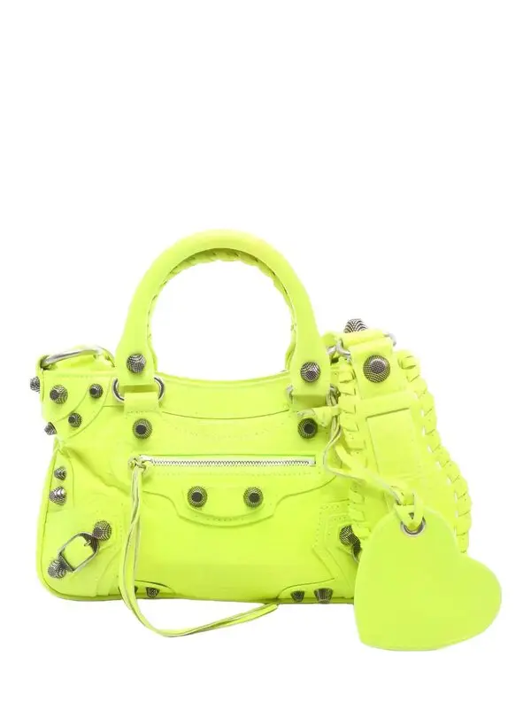 Balenciaga 10s Small Studded Handbag - Yellow