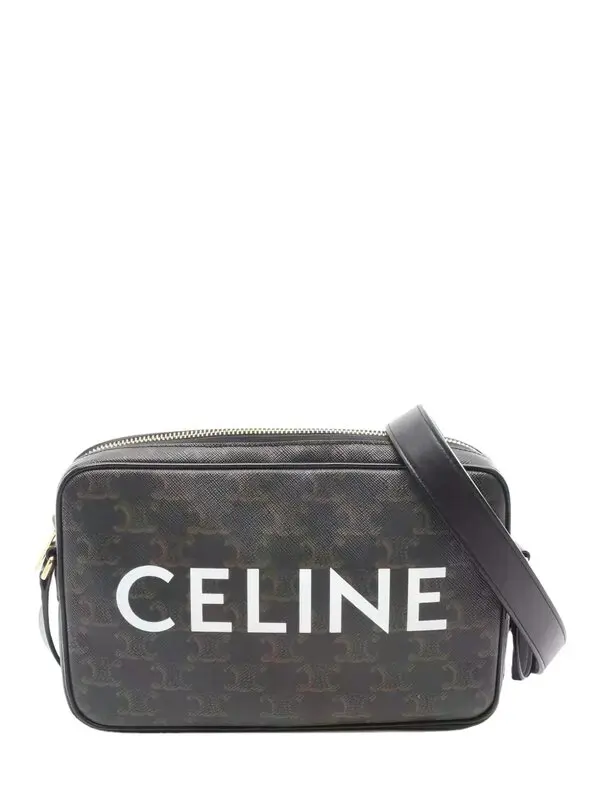 Celine Medium Triomphe Leather Shoulder Bag - Brown