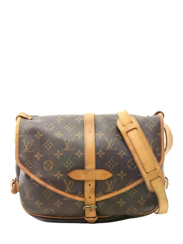LOUIS VUITTON 2008 Saumur 30 Monogram Shoulder Bag - Brown