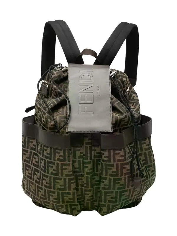 Fendi 2010-2025 Large Zucca Canvas Strike Backpack - Brown