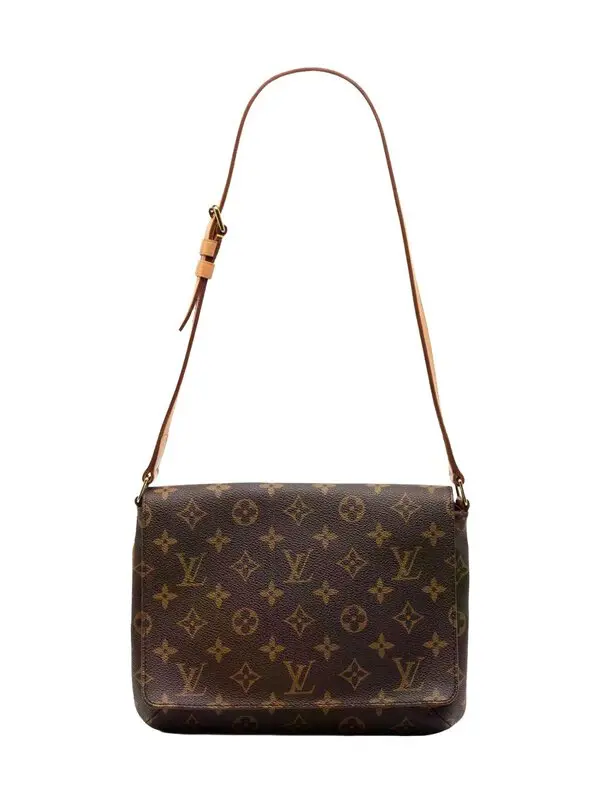 LOUIS VUITTON 1999 Monogram Musette Tango Shoulder Bag - Brown