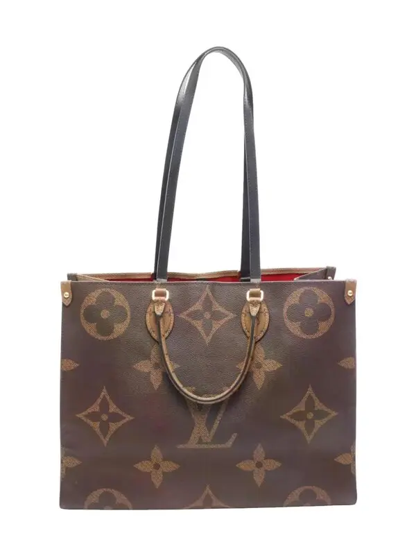 LOUIS VUITTON 2020 Monogram Giant Onthego Gm Satchel - Brown