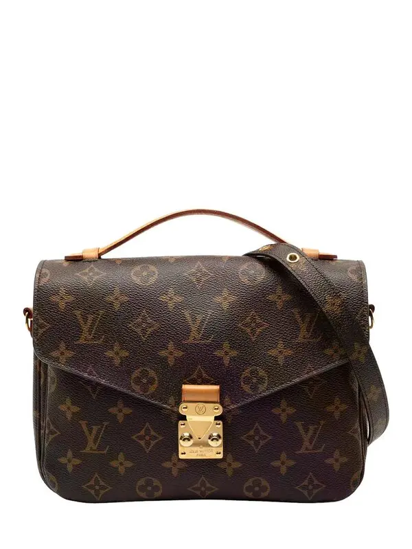 LOUIS VUITTON 2019 Monogram Pochette Metis Satchel - Brown