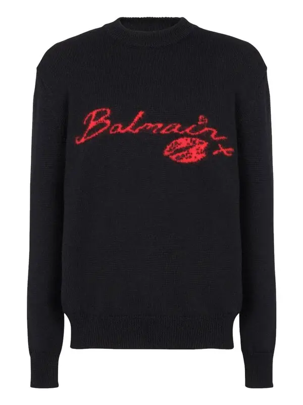 Balmain Virgin Wool Sweater - Black