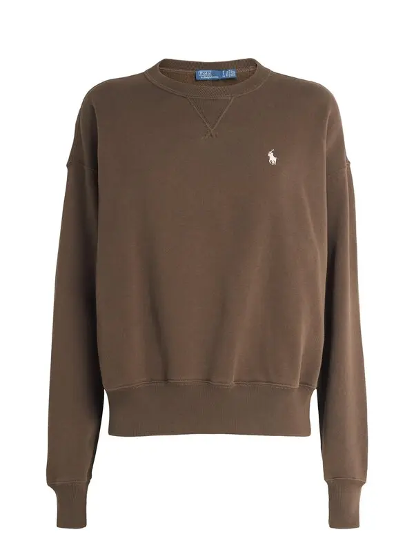 Polo Ralph Lauren Cotton-blend Polo Pony Sweatshirt - Brown