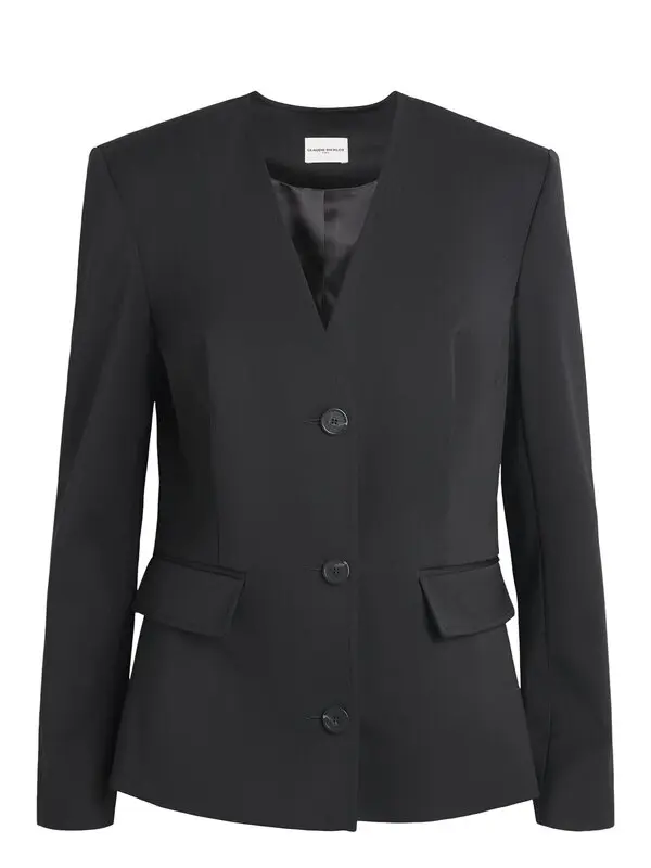 Claudie Pierlot Collarless Blazer - Black